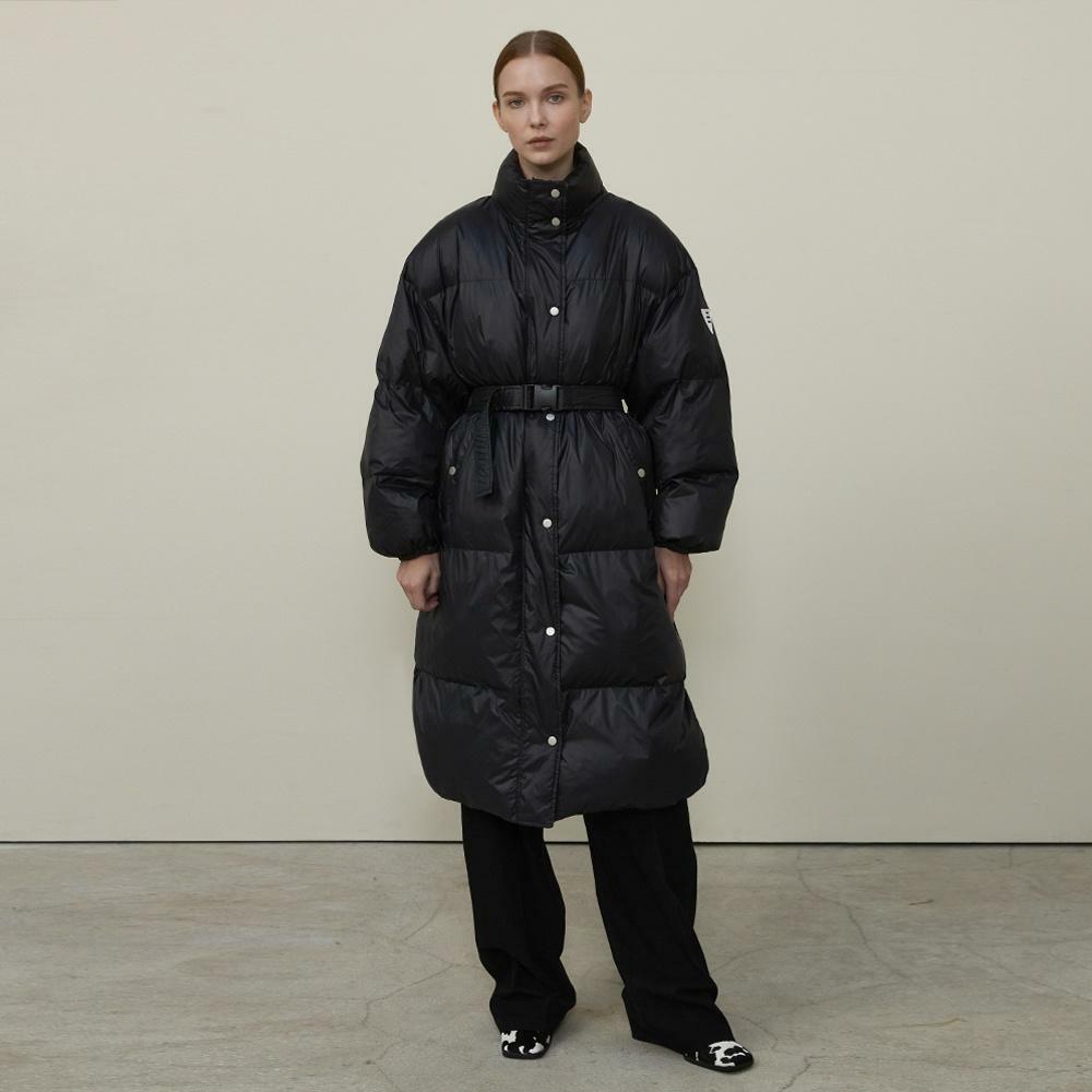 BELTED LONG PADDING (BLACK) - HAGO(하고)