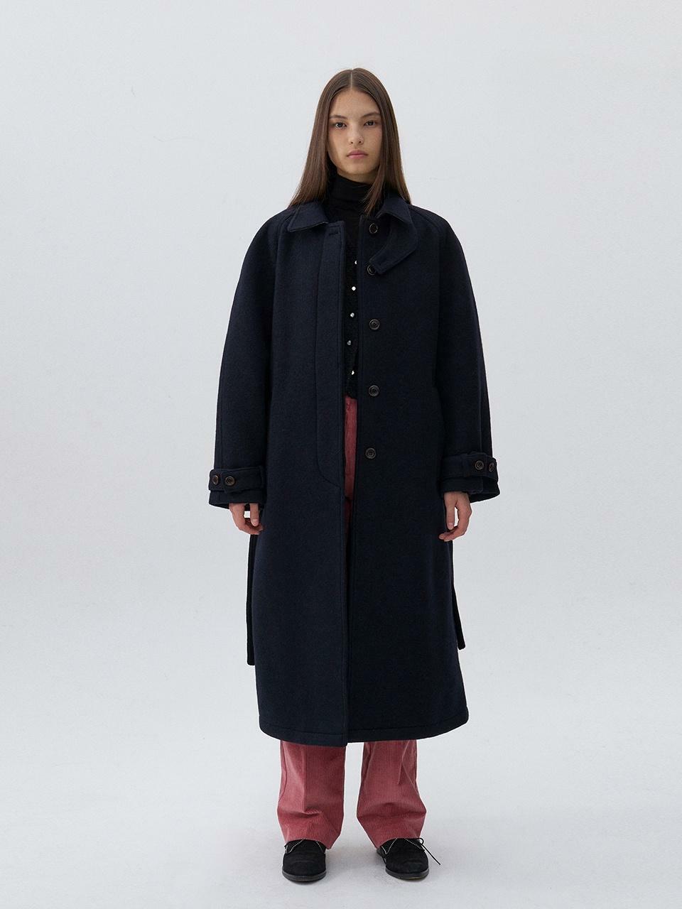 RAGLAN WOOL COAT - navy - HAGO(하고)