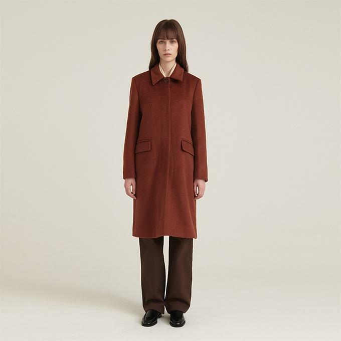 Classic Wool Coat - Brick - HAGO(하고)