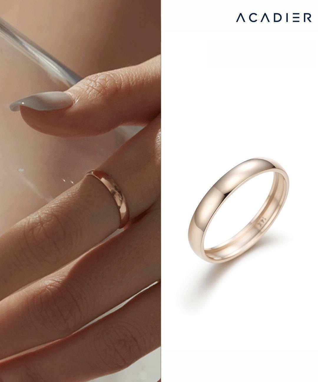 [14K] 엥게이지 반지 (3mm) - HAGO(하고)