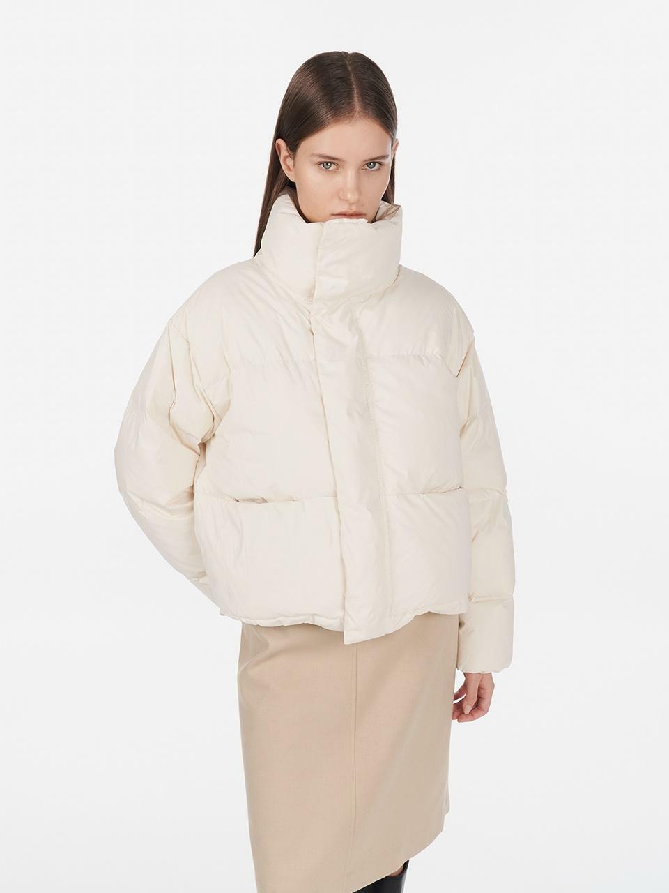 Cropped duck down padding _ Ivory - 하고