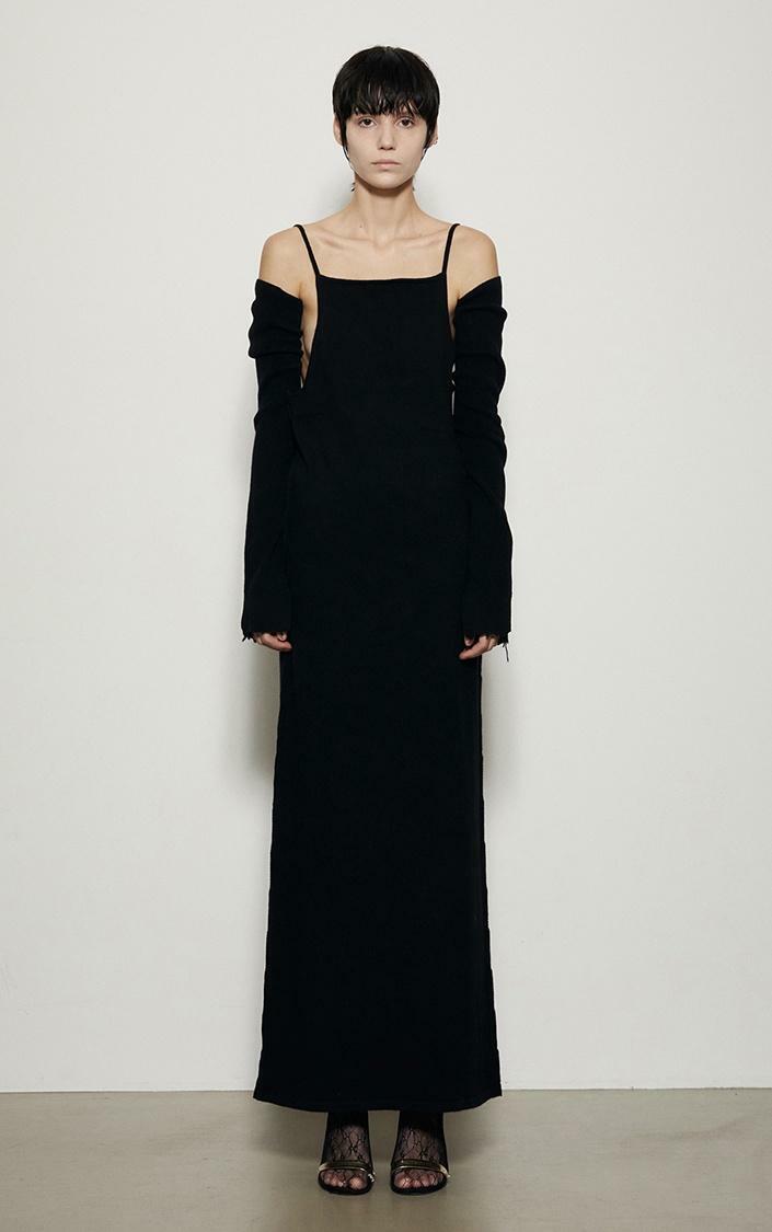 CASH SLEEVELESS DRESS, BLACK - HAGO(하고)