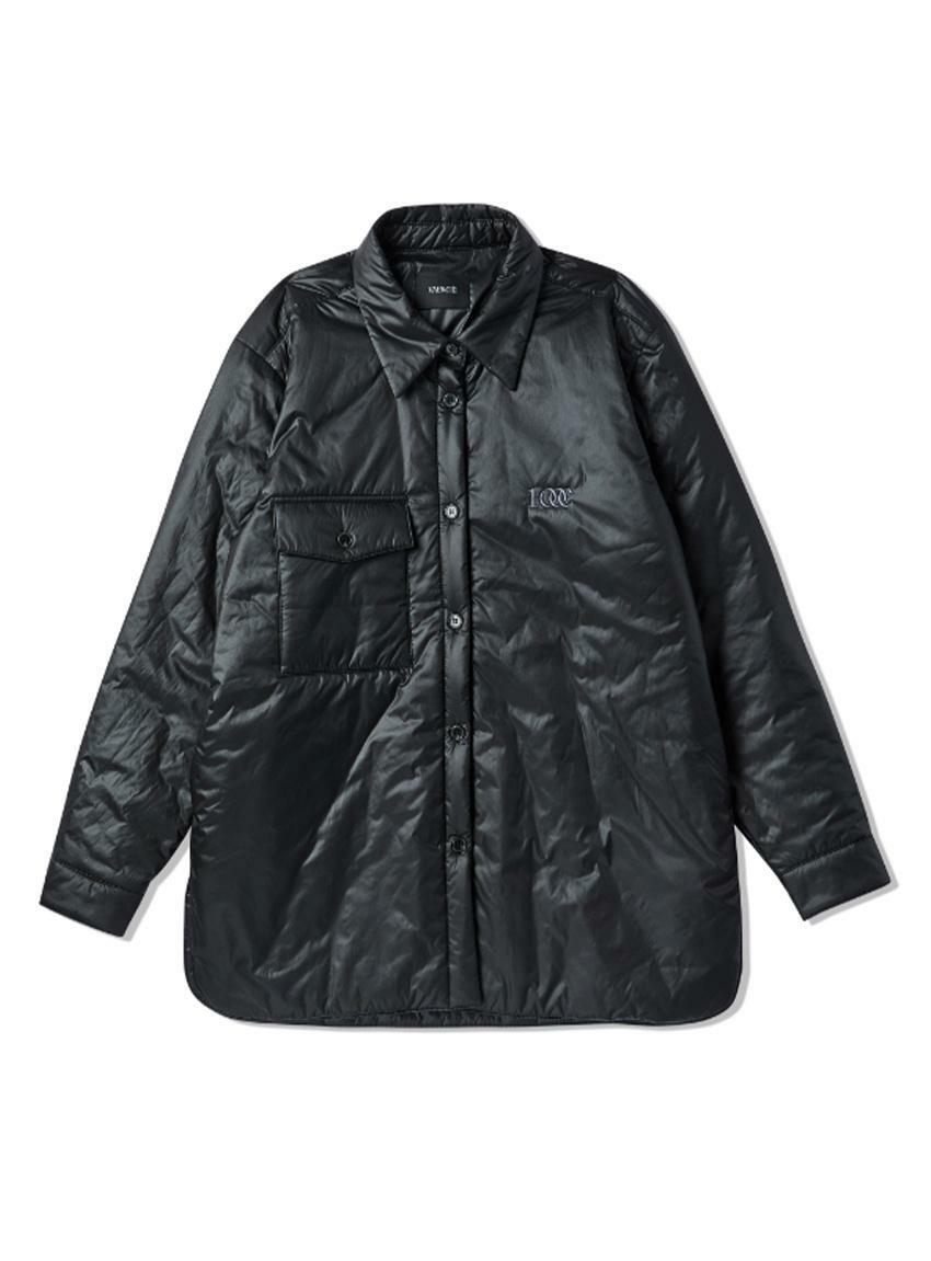 GLOSSY PADDED OUTER SHIRTS_BLACK - 하고