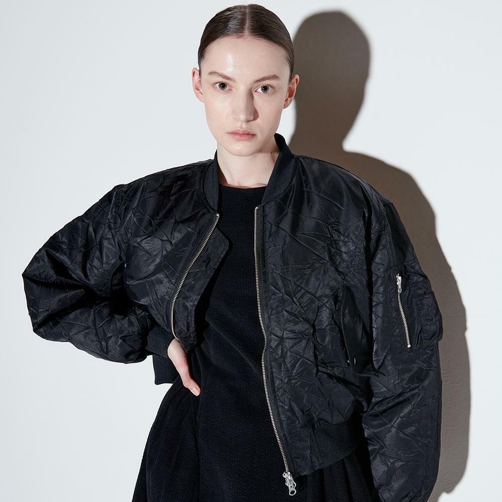 SHORT FLIGHT JACKET / BLACK - HAGO(하고)