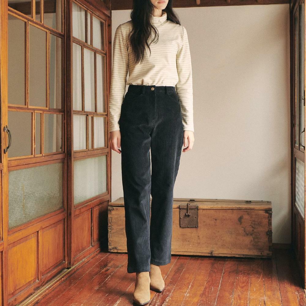 Basic Corduroy Pants_black - HAGO(하고)