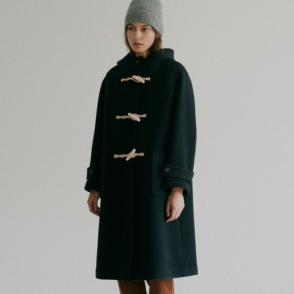 wool duffle coat (navy) - HAGO(하고)