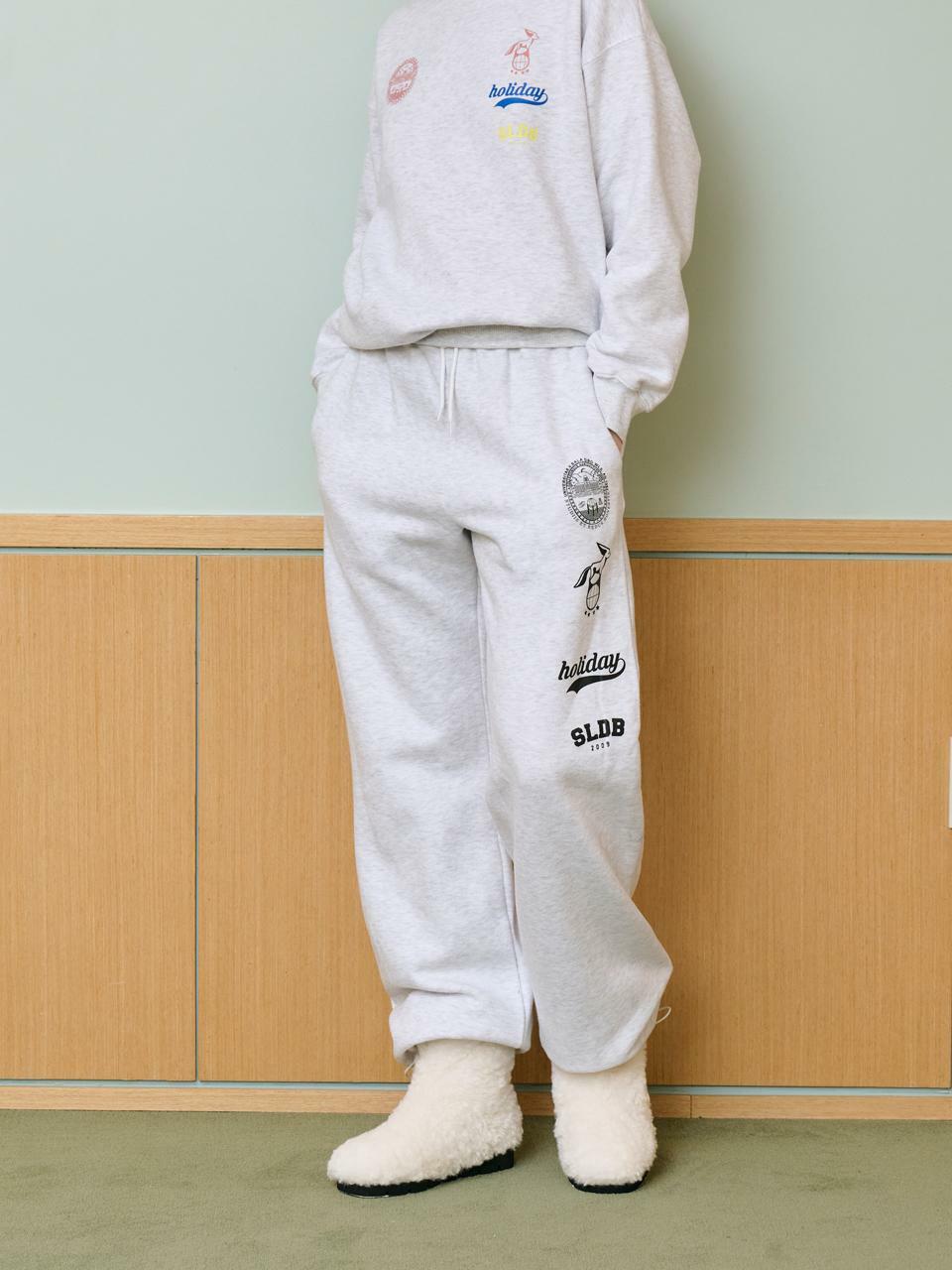 HOLIDAY WIDE SWEATPANTS [MELANGE] - HAGO(하고)