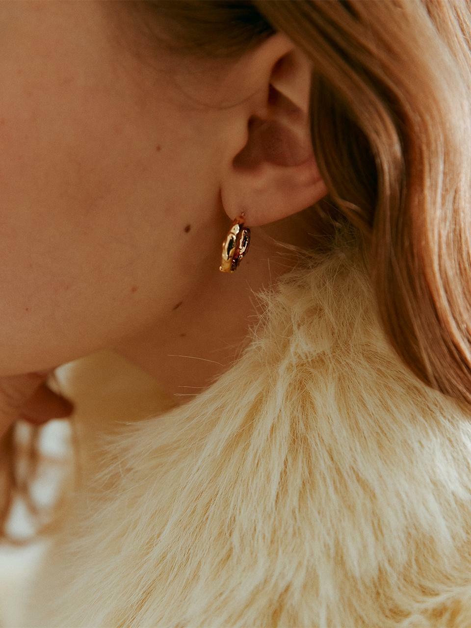 [DEAL특가]Texturing Ring Earrings_VH229DEA002B - 하고(HAGO)