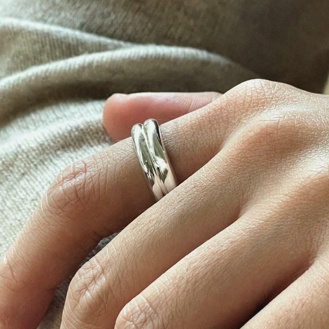 silver925 line ring - 하고(HAGO)