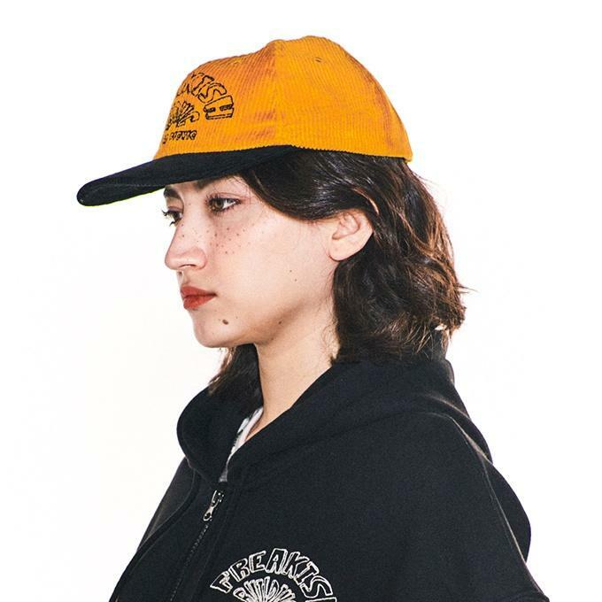 WEIRD SEMICIRCLE CORDUROY FLAT BRIM CAP (YELLOW) - HAGO(하고)
