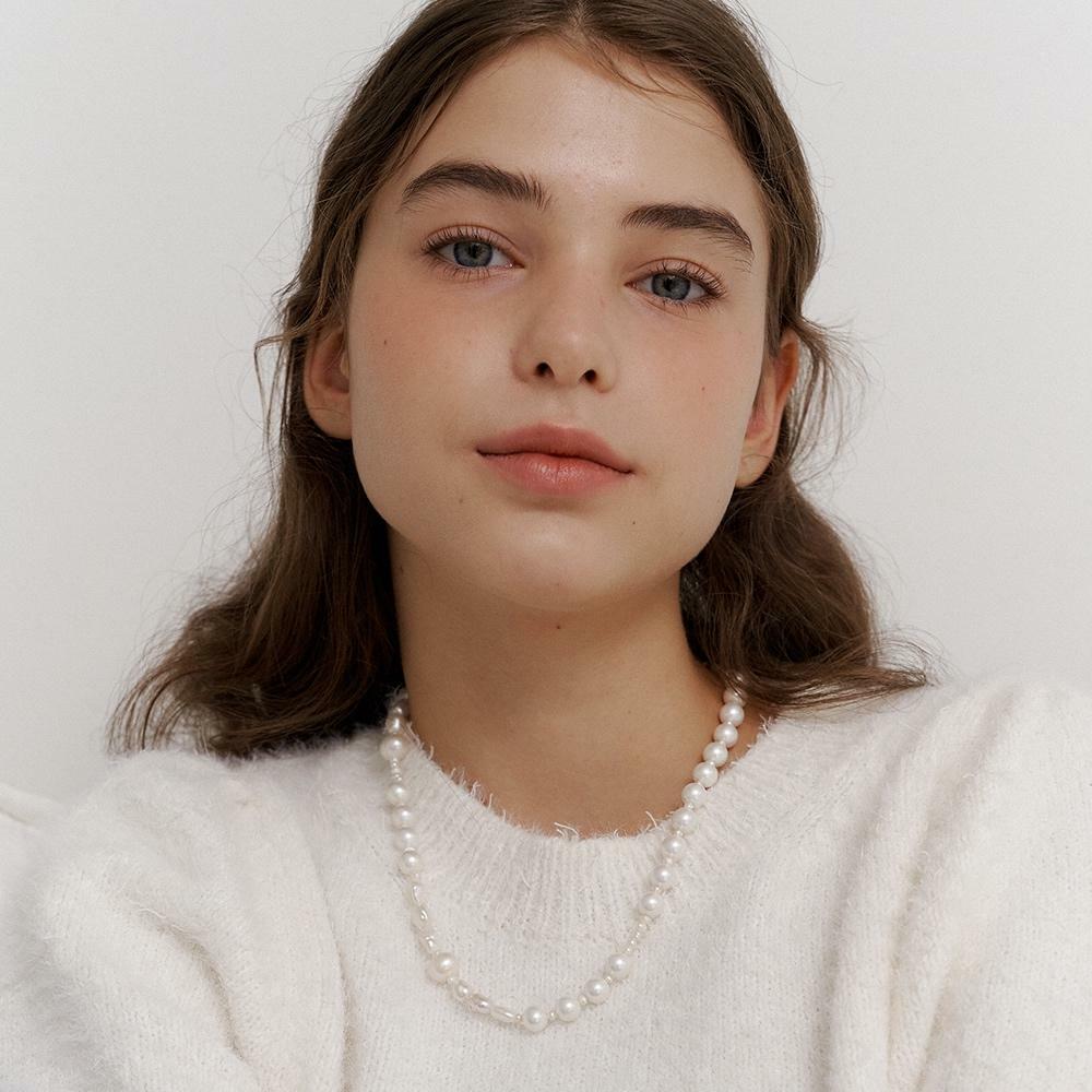 harmony pearl necklace (Silver 925) - 하고(HAGO)