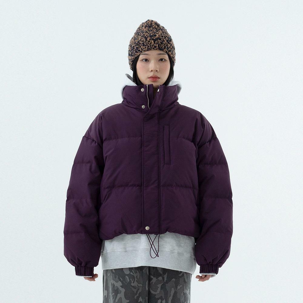 Kookeesee Duck Down Short Padding (Deep purple) - HAGO(하고)