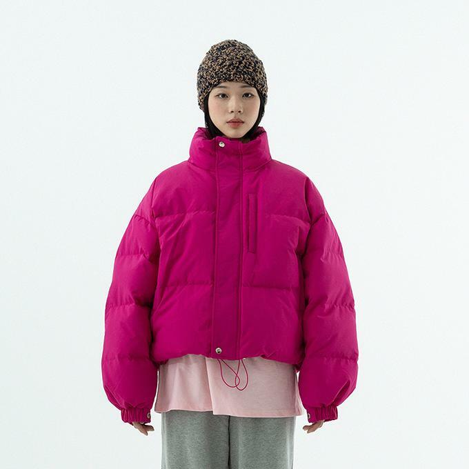 Kookeesee Duck Down Short Padding (Magenta pink) - 하고