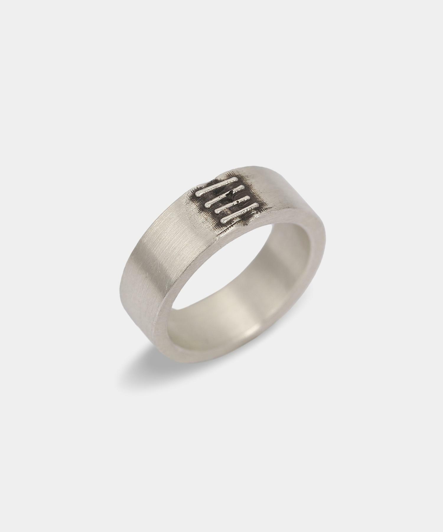 Stitch bold ring (925 silver) - 하고(HAGO)