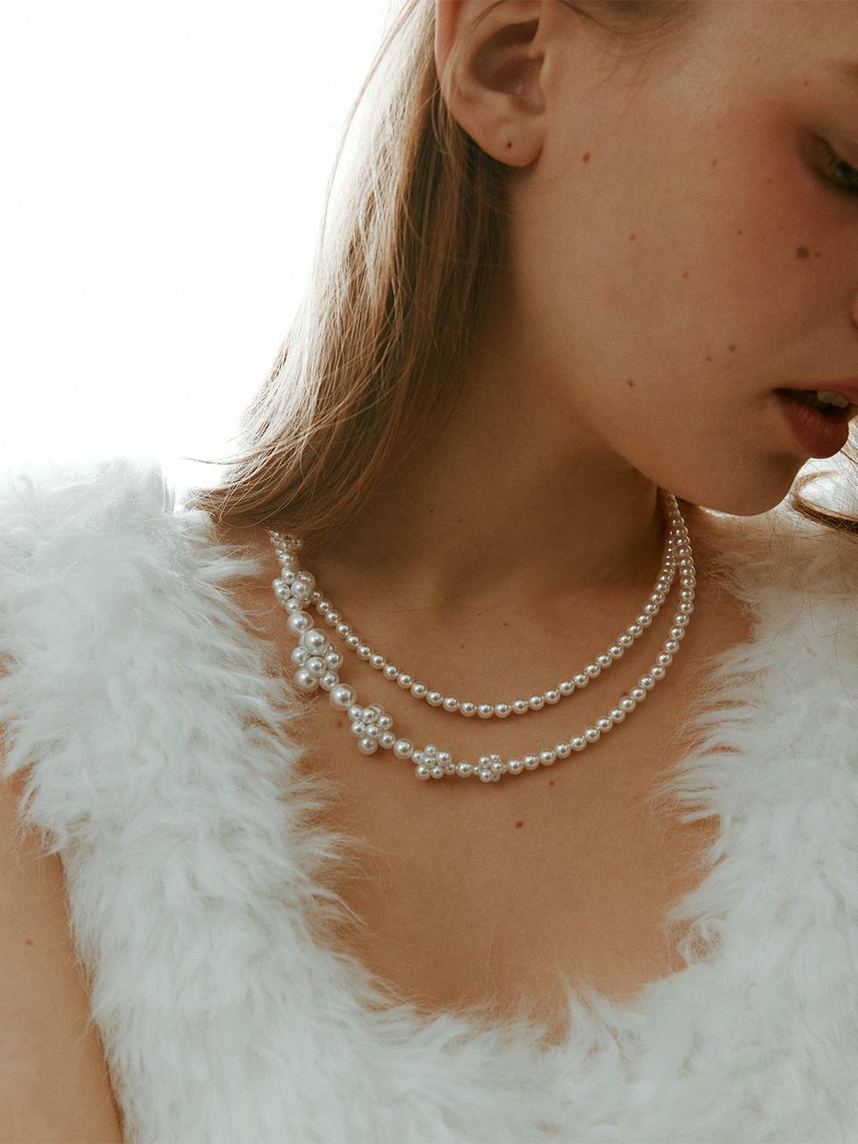 2-Way White Berry Pearl Necklace_VH229DNE014B - 하고