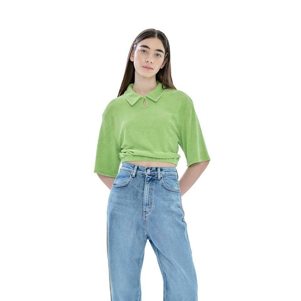 Loop Terry Collared Top [Light Green] - 하고(hago) - 하고