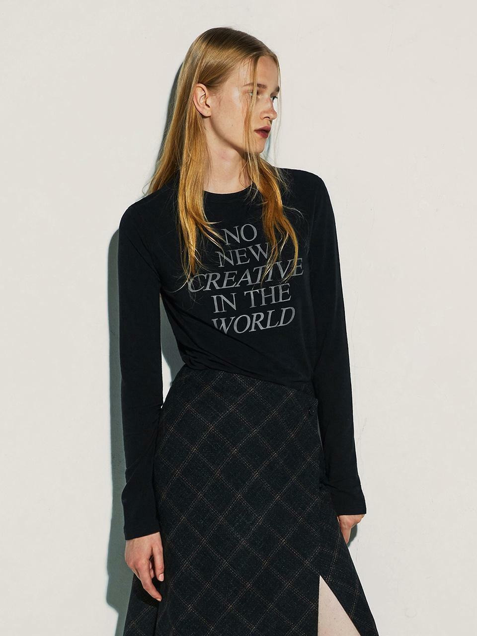 NEW CREATIVE LONG SLEEVE TEE [BLACK] - HAGO(하고)