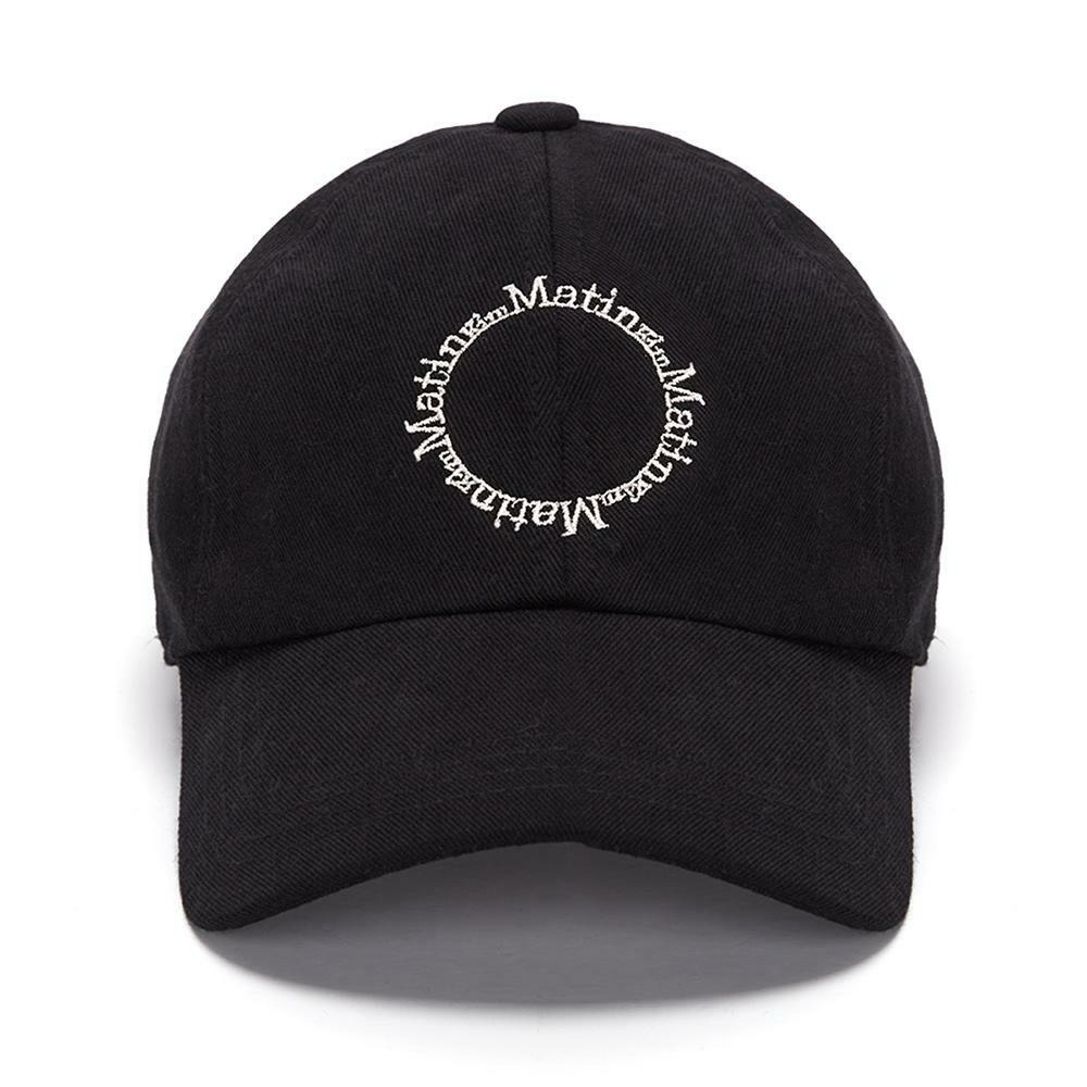 MACARON LOGO BALL CAP IN BLACK - 하고(HAGO)