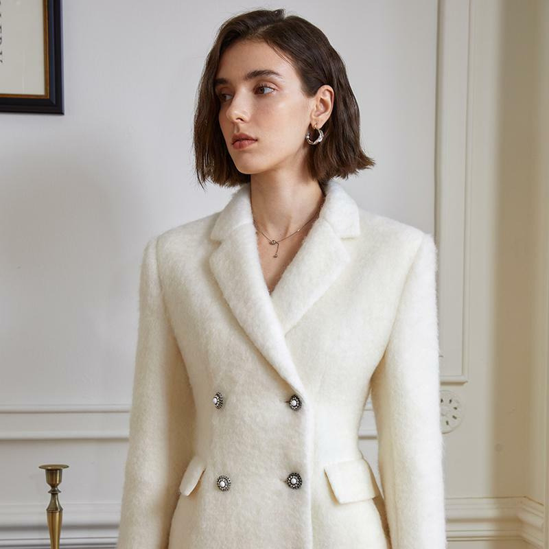 YY_Plush padded shoulder jacket_WHITE - HAGO(하고)