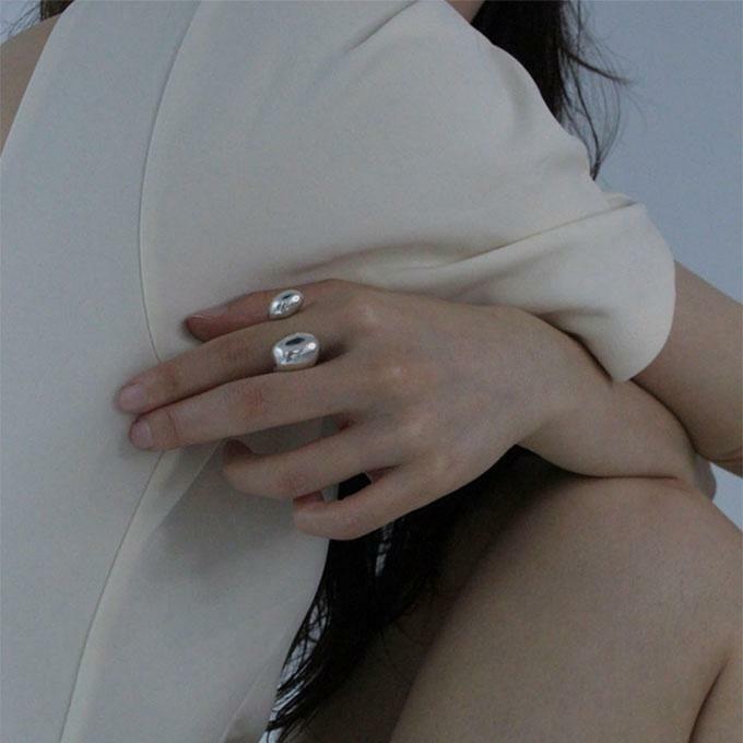 Open bold ring - 하고(HAGO)