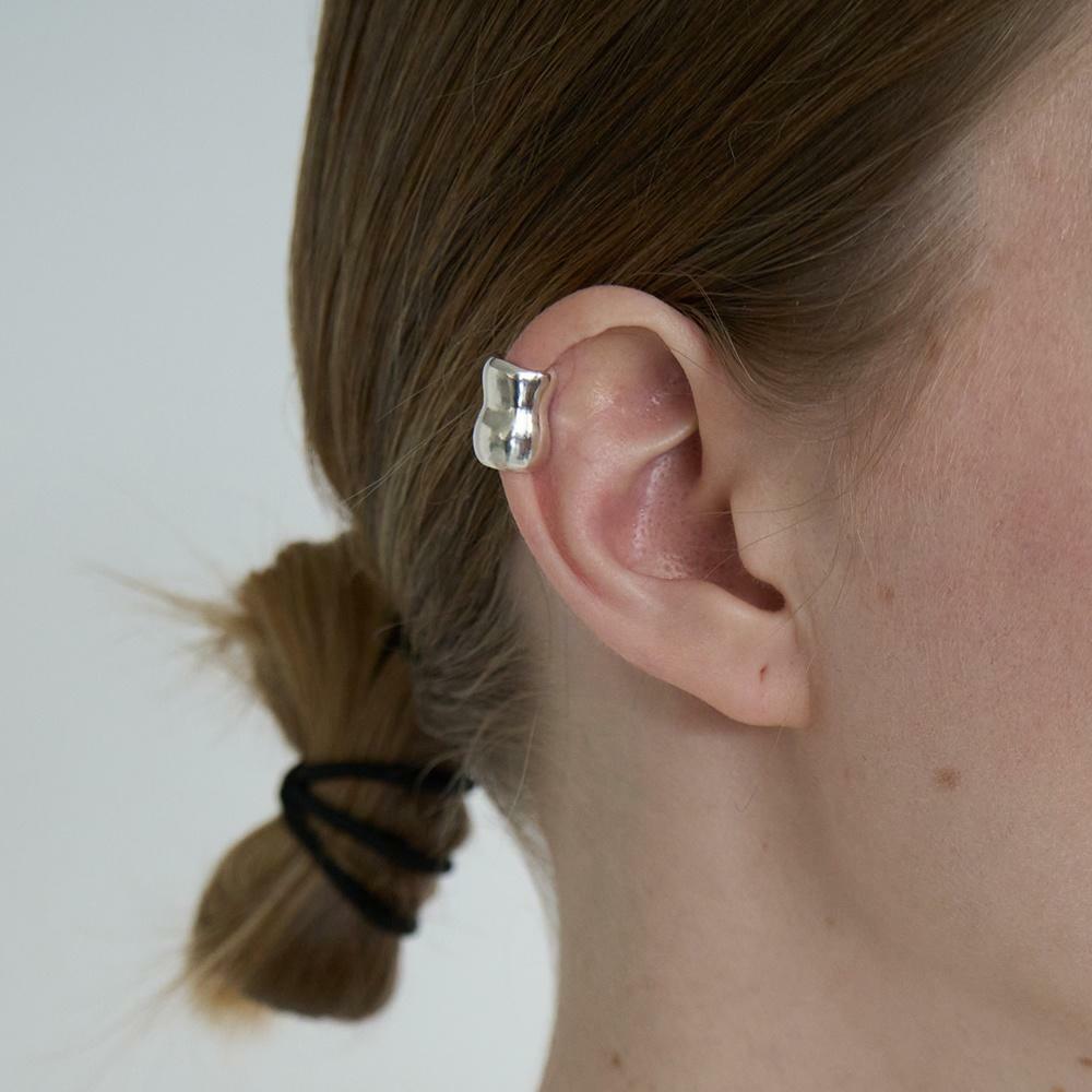 Round Hole & Forms - Ear Cuff 03 [Silver] - HAGO(하고)