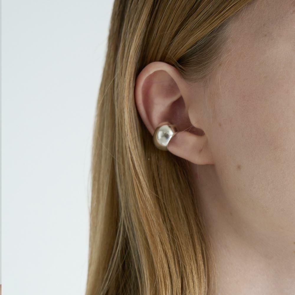 Round Hole & Forms - Ear Cuff 01 [Silver] - 하고(HAGO)