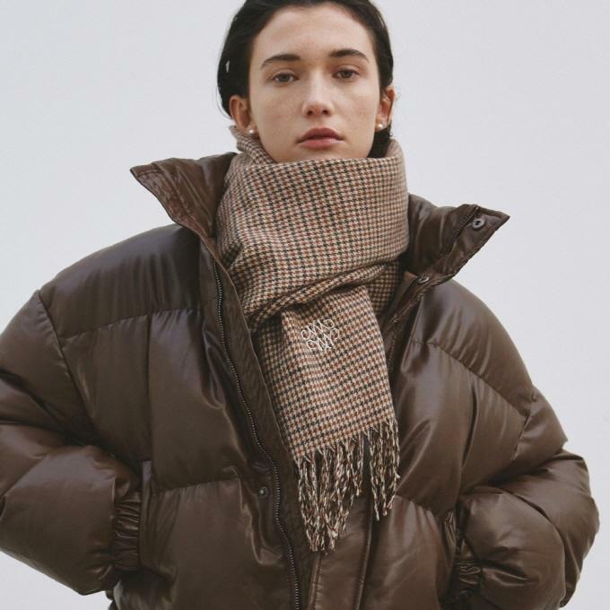 PREMIUM VEGAN LEATHER CROP PADDING_DARK BROWN - 하고