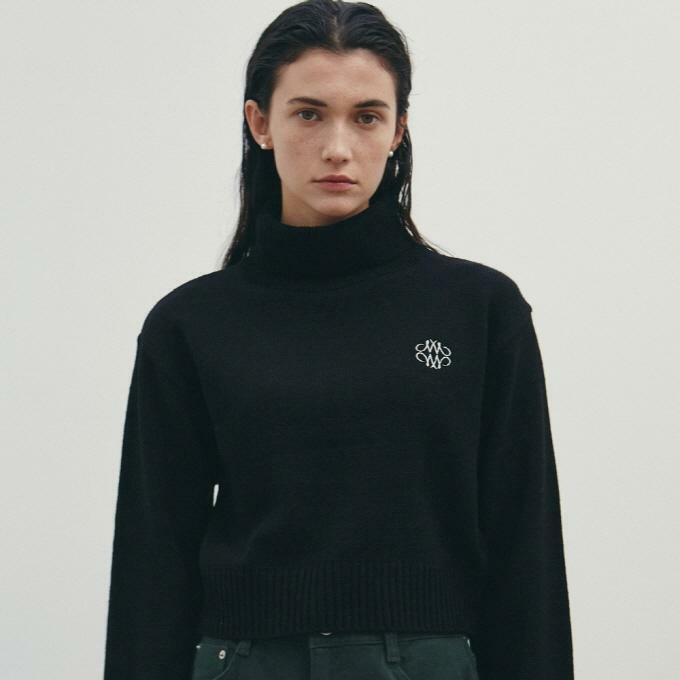 NICOLE MINIMAL TURTLENECK KNIT_BLACK - HAGO(하고)
