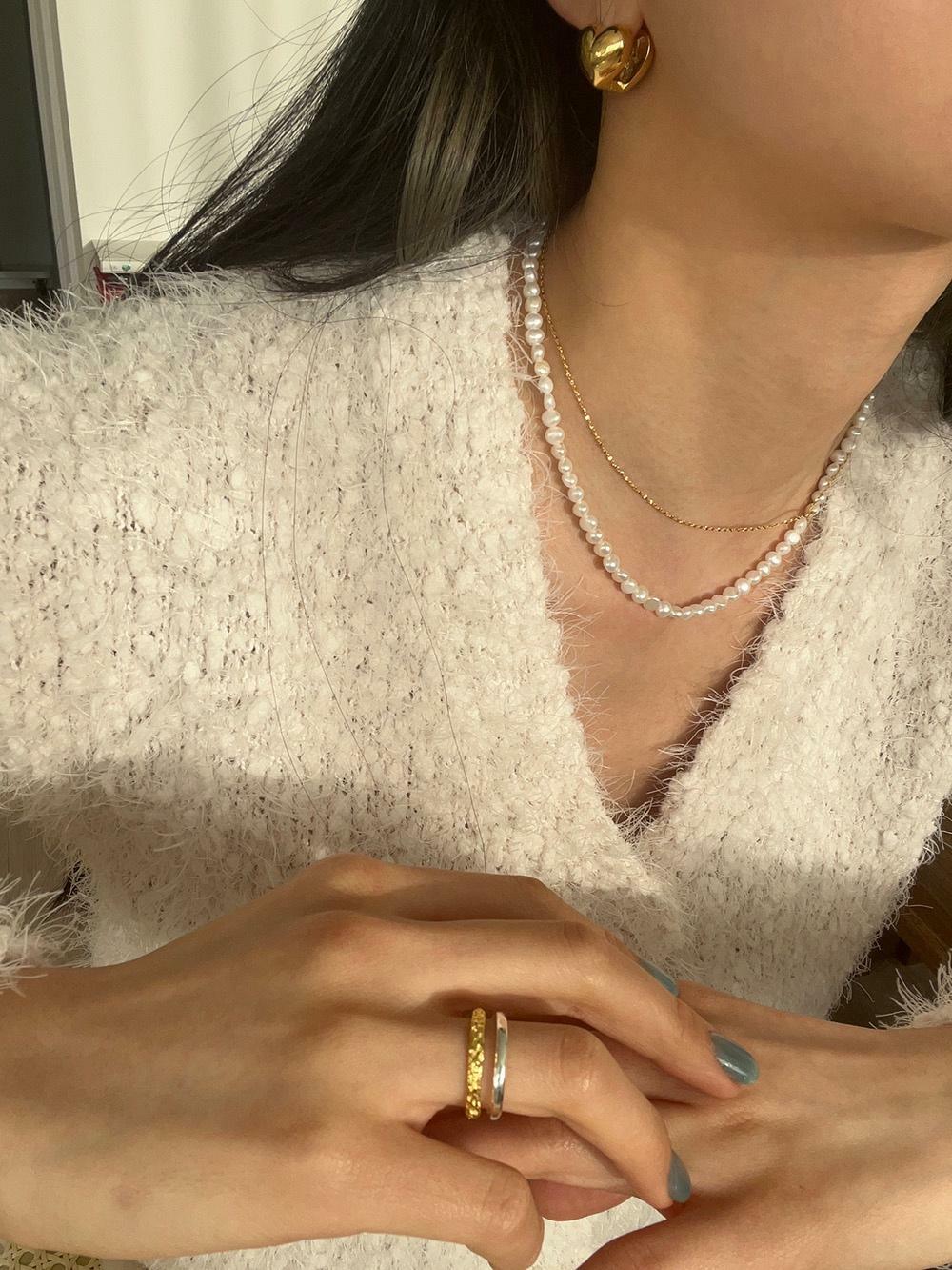 [925silver] Foil layered ring (combie) - HAGO(하고)