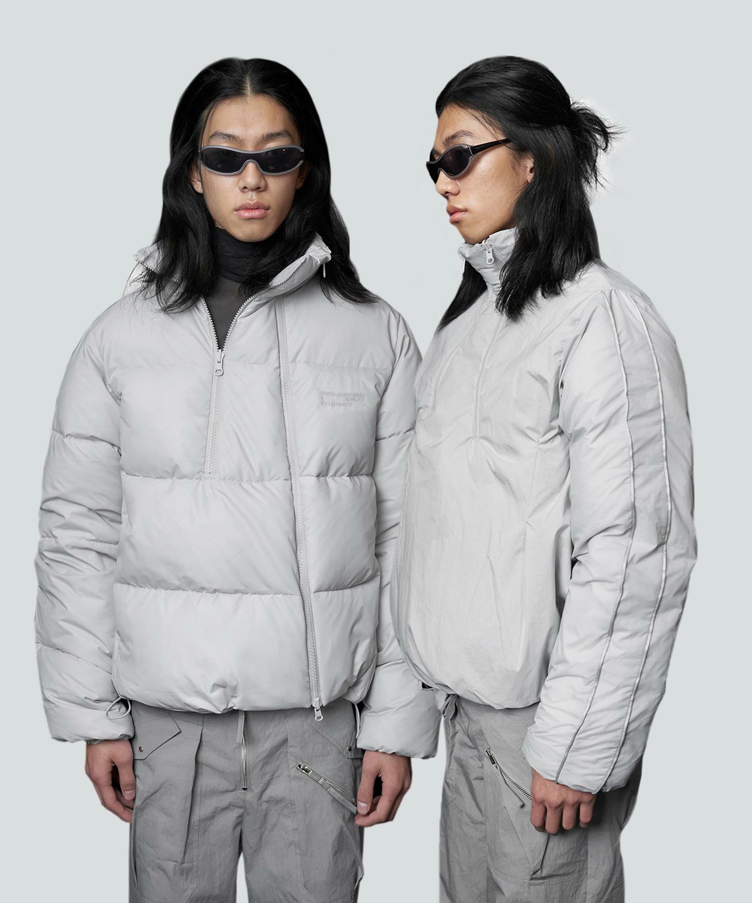 ASYMMETRIC REVERSIBLE PADDING [UNISEX/LIGHT GRAY] - HAGO(하고)