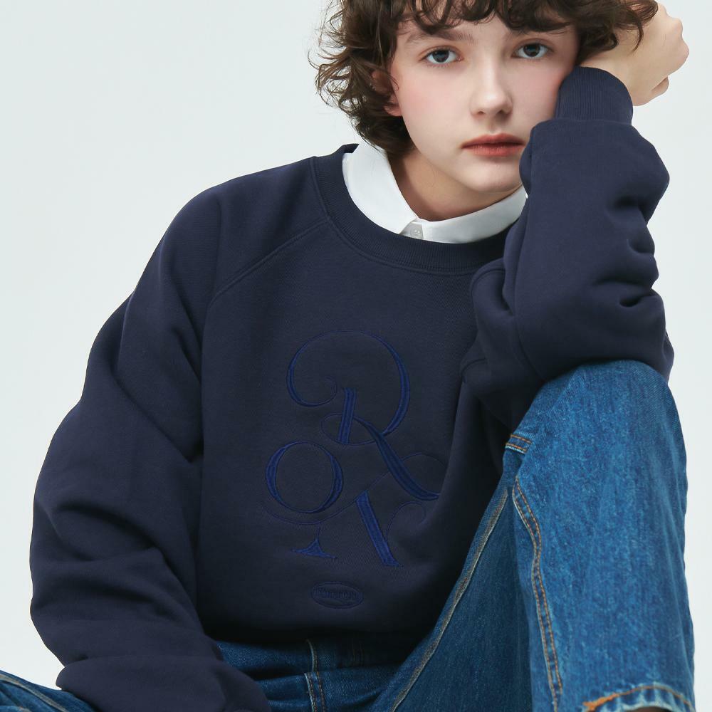 RON SYMBOL SWEATSHIRT NAVY - 하고