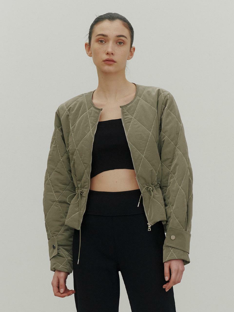 Dina Padded Jacket_Khaki - HAGO(하고)