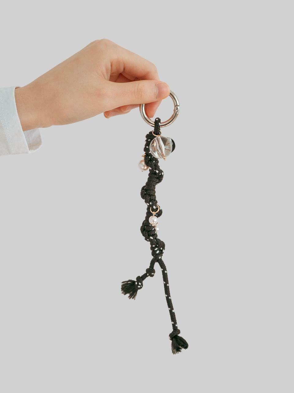 Pearl Key Ring_Black - HAGO(하고)