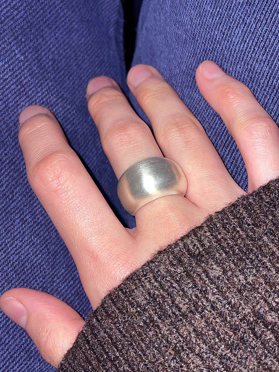 Dome ring (Bold, Silver) - 하고(HAGO)