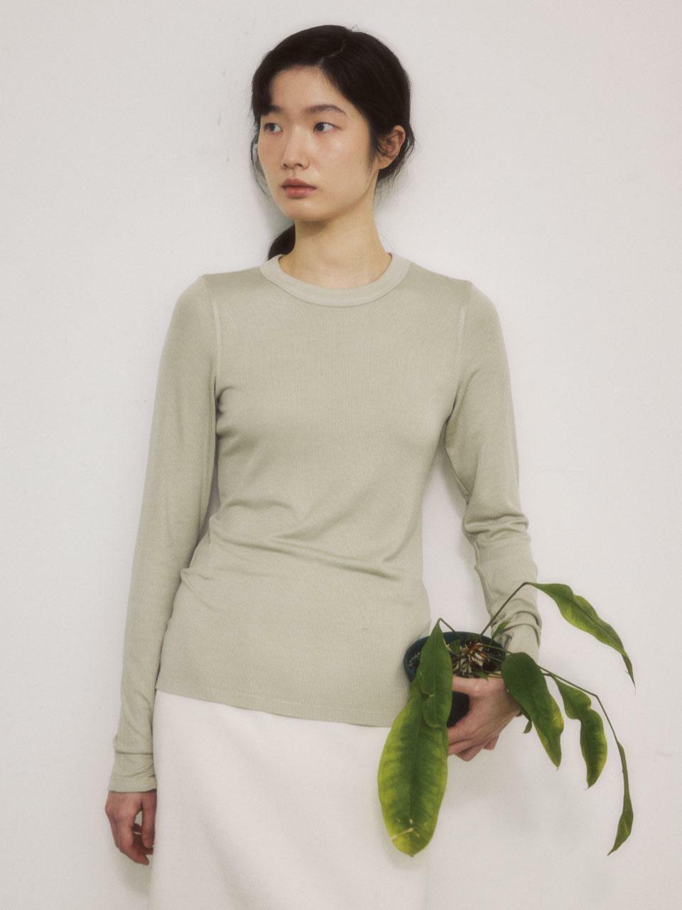 MINT BASIC RIB JERSEY TOP - HAGO(하고)
