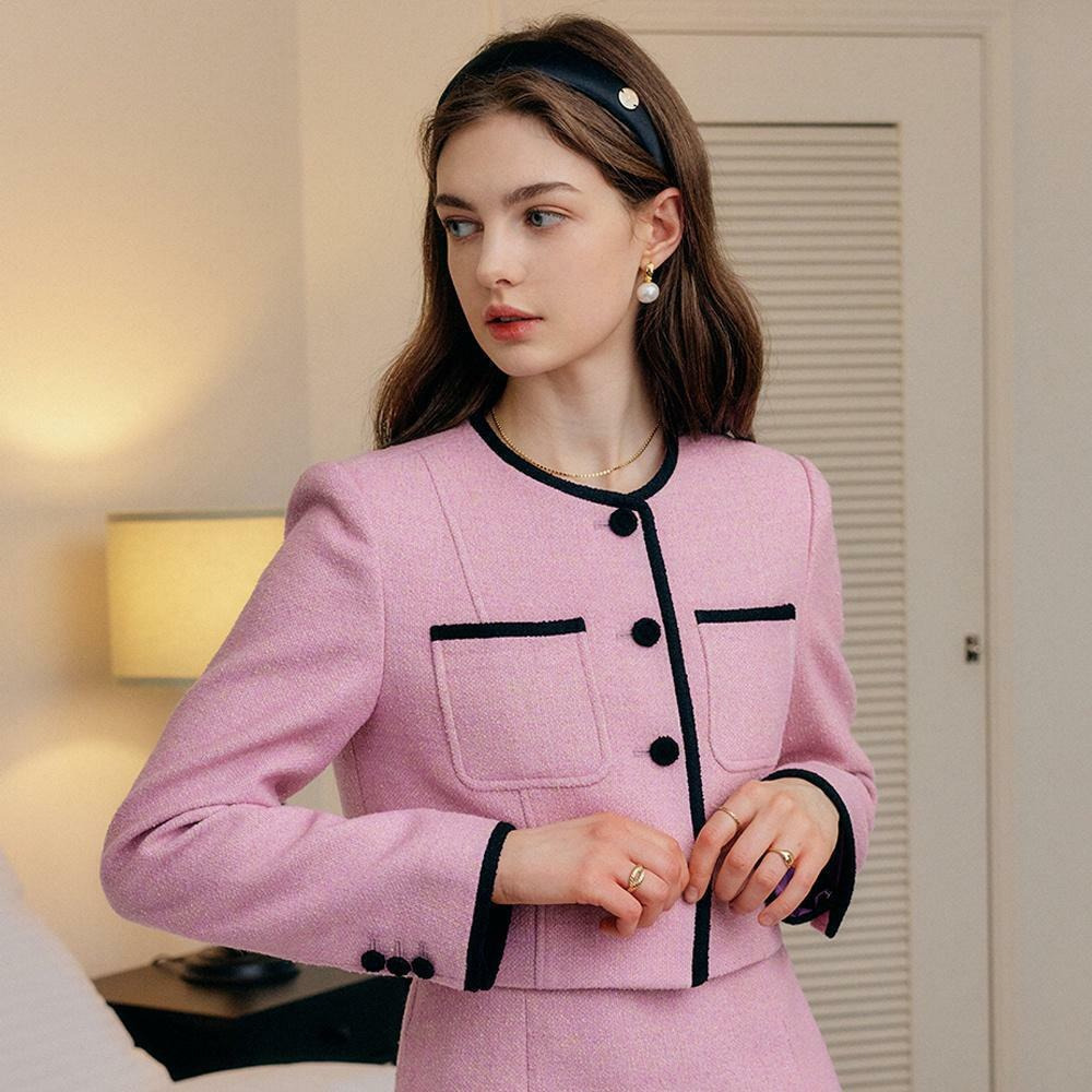 MINA COMBI TWEED JACKET_2colors - 하고(HAGO)