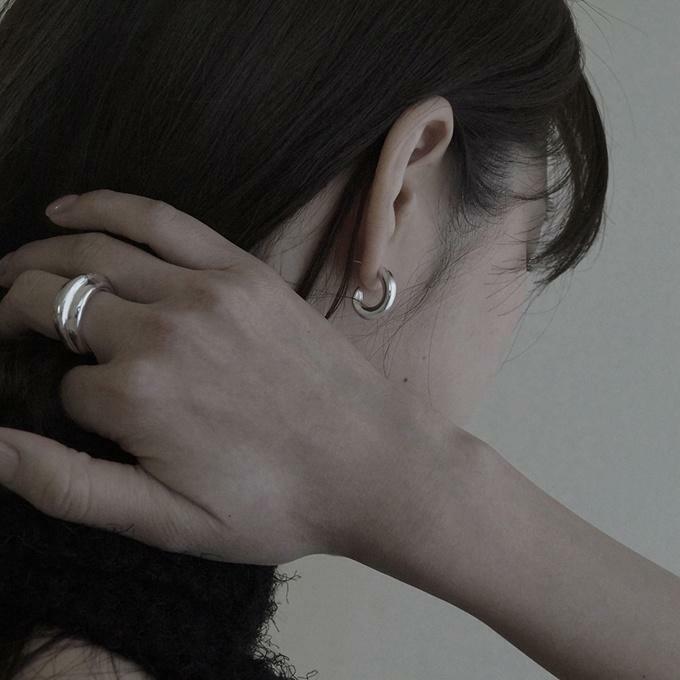 RORO SILVER EARRINGS - HAGO(하고)