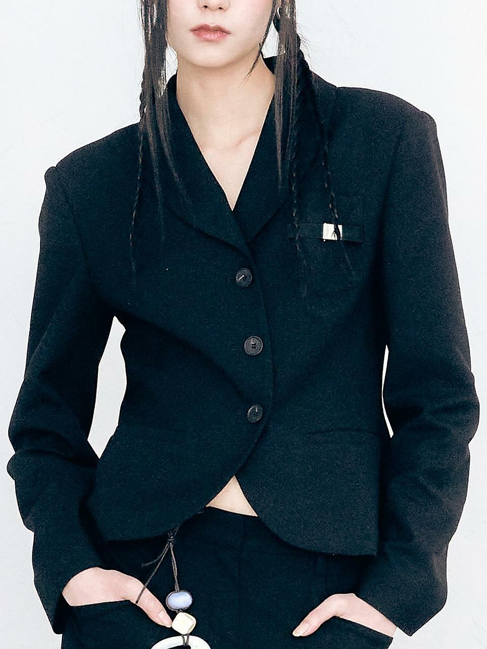 CONCH TAILORED JACKET (BLACK) - HAGO(하고)