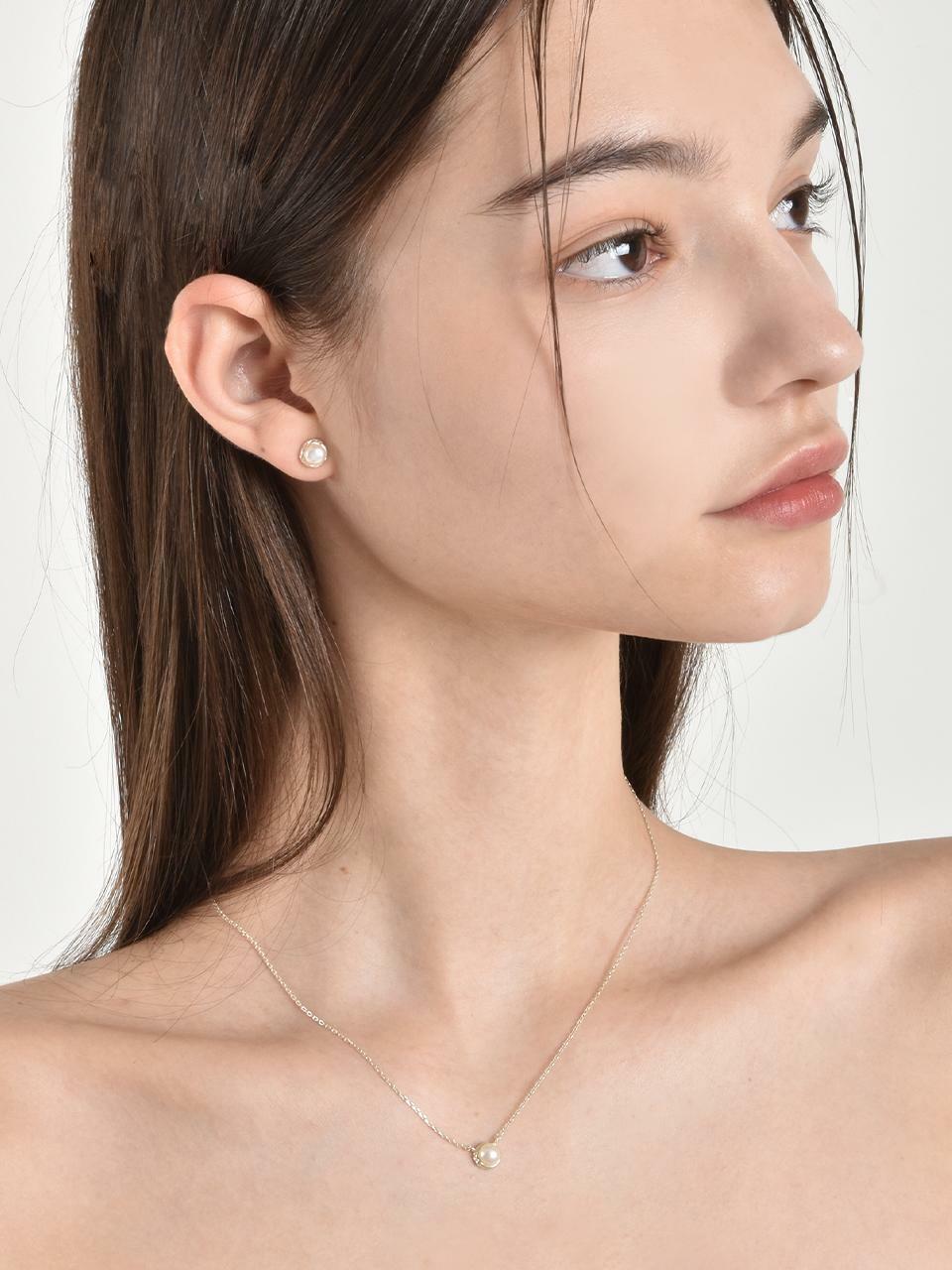 [2SET] TR026 Oyster pearl earring & necklace - 하고