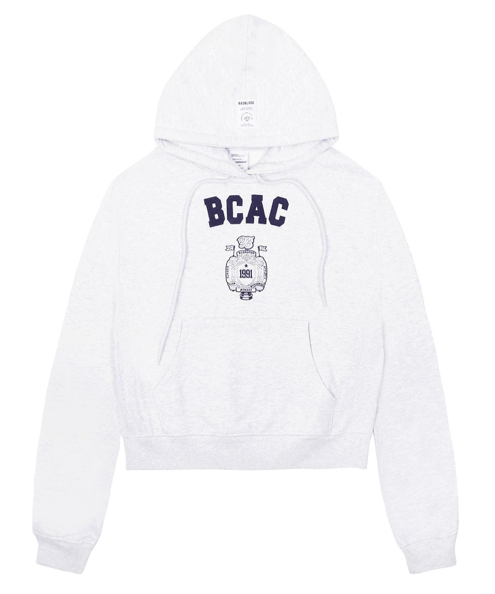 [시즌오프특가][at-hde22-029]BCAC 엠블렘 헤비웨이트 후드 - 애쉬그레이 - 하고