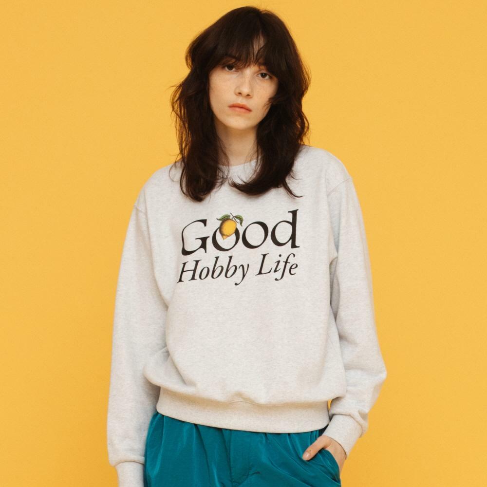 GHL LEMON SWEAT SHIRT_MELANGE GREY - HAGO(하고)