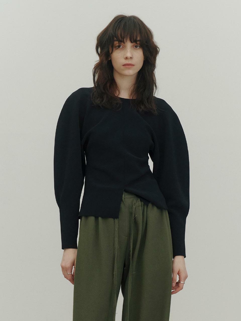 Lezina Slim Fit Top_Black - 하고