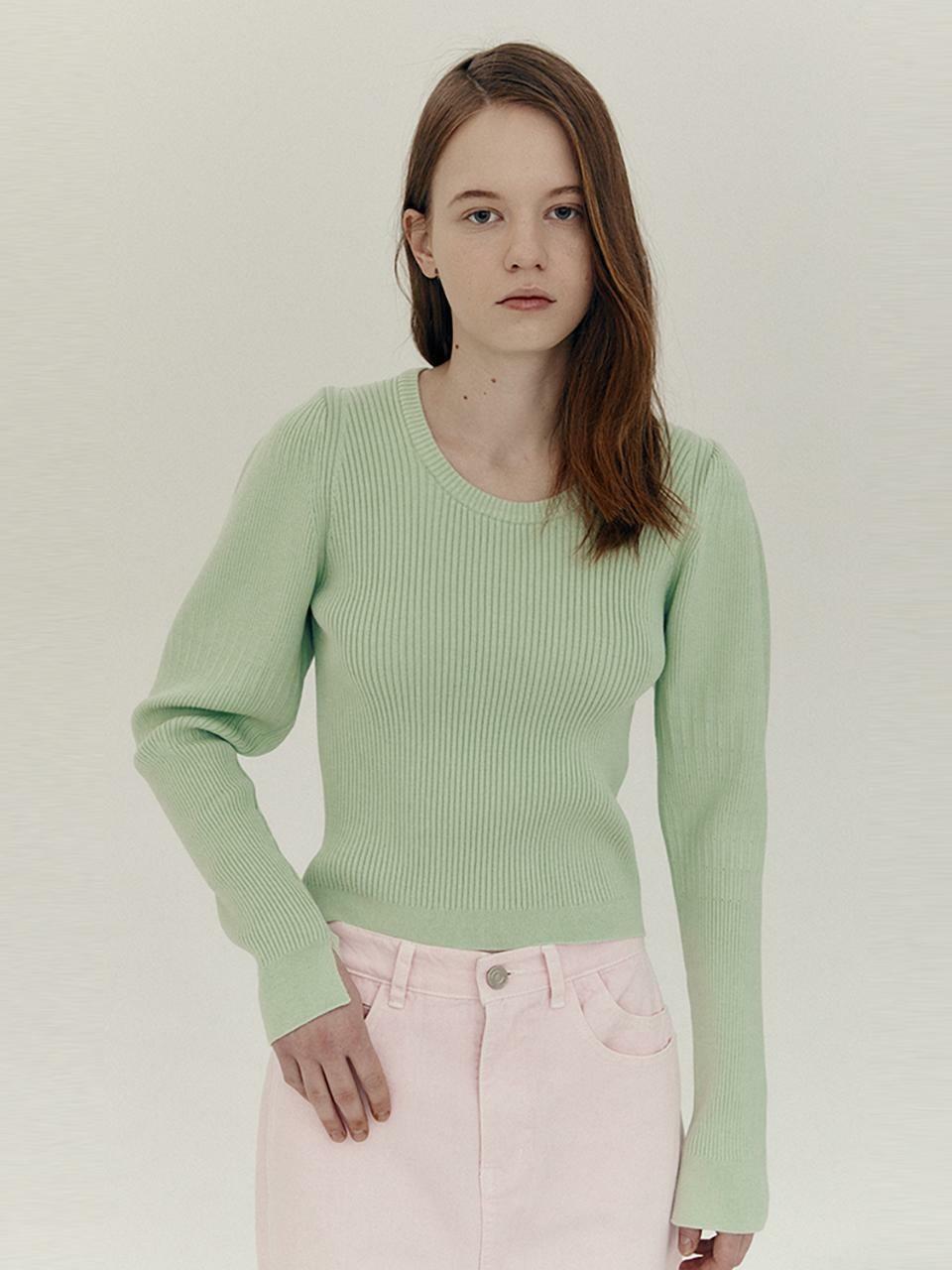 VOLUME SLEEVE KNIT_MINT - HAGO(하고)