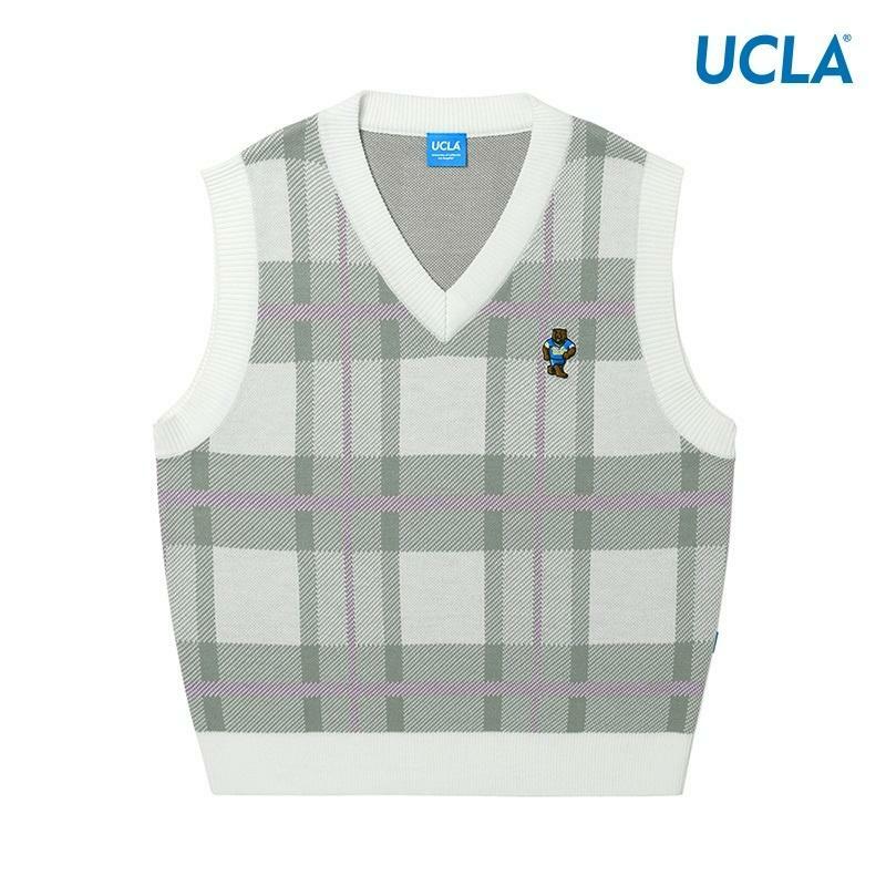 체크 스웨터 베스트[IVORY](UZ3VE30_22) - HAGO(하고)