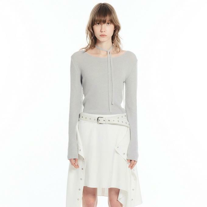 OPEN BACK STRING KNIT / GREY - HAGO(하고)