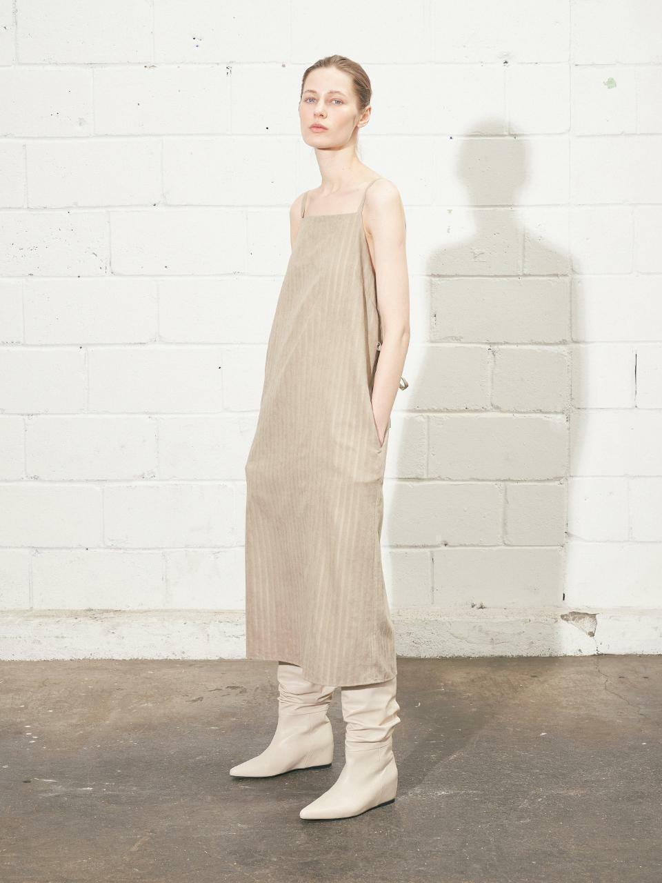 Sleeveless string one piece Beige - HAGO(하고)