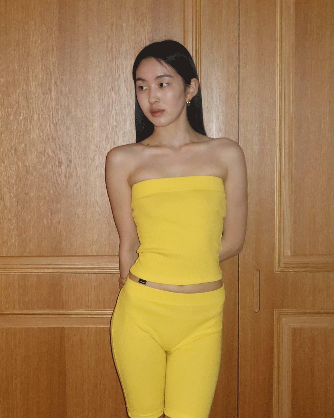 COLOR TUBE TOP, YELLOW - HAGO(하고)