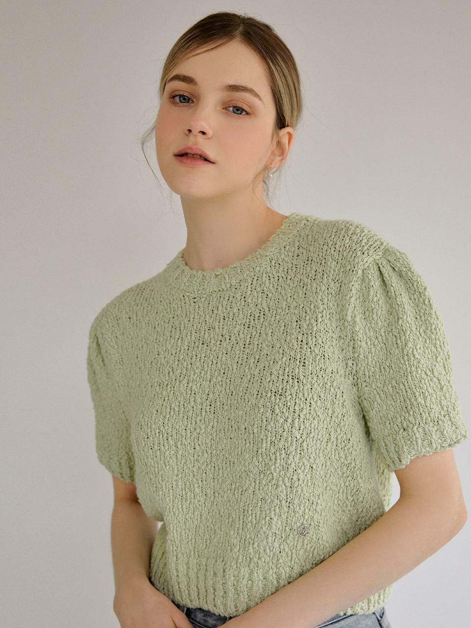 Natural bubble knit (mint) - HAGO(하고)