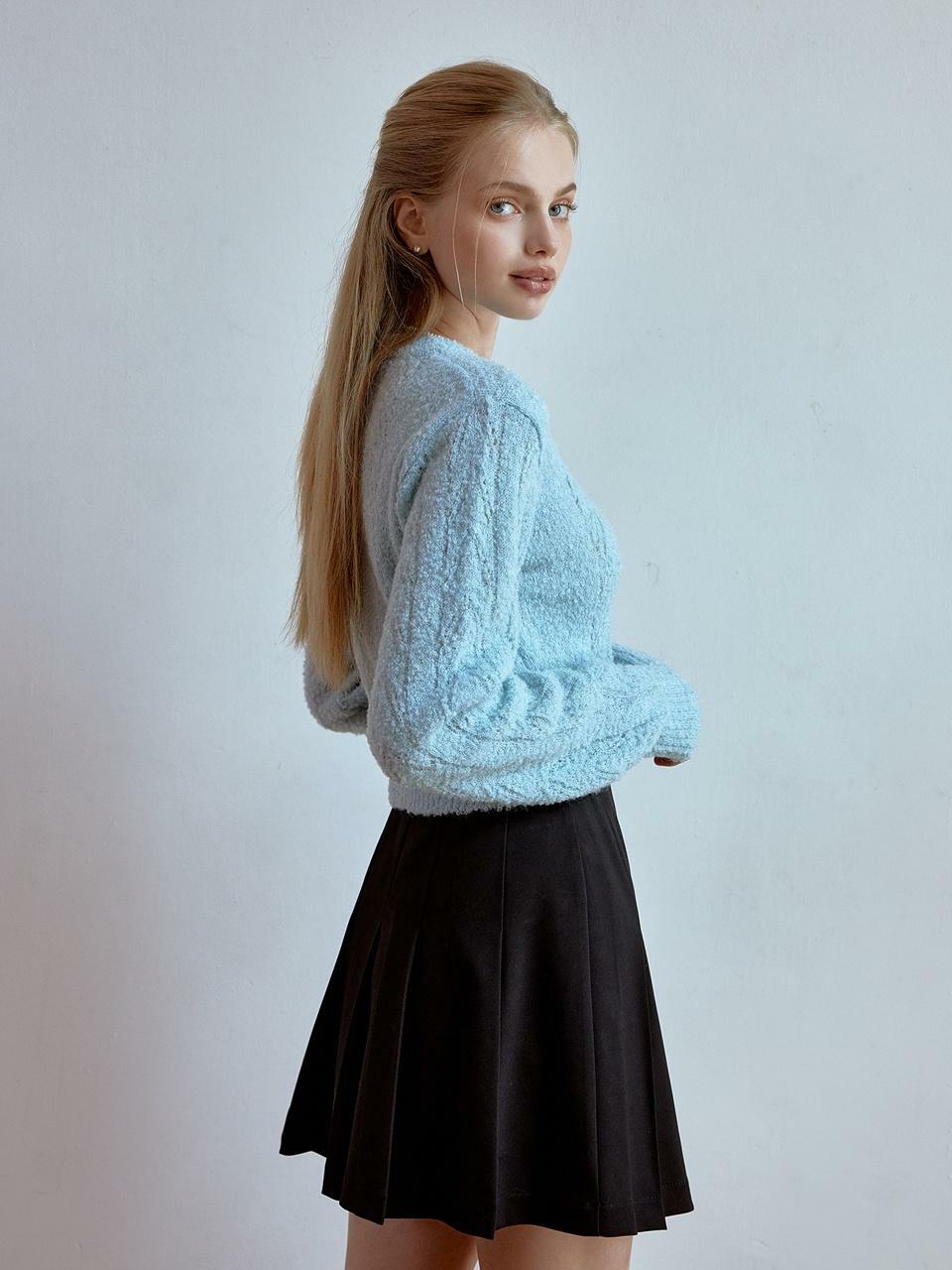 Flow pleats mini skirt (black) - HAGO(하고)