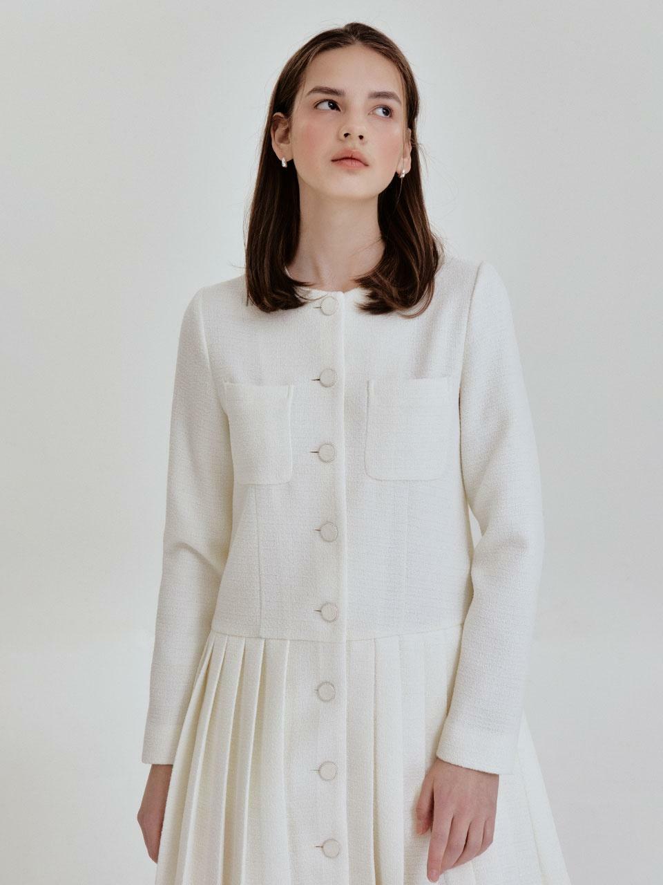 Lory tweed mini ops (ivory) - HAGO(하고)